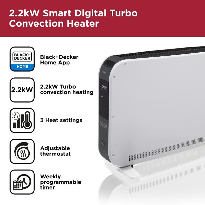 2.2KW Smart Convection Heater White | Holbury Hardware Stores