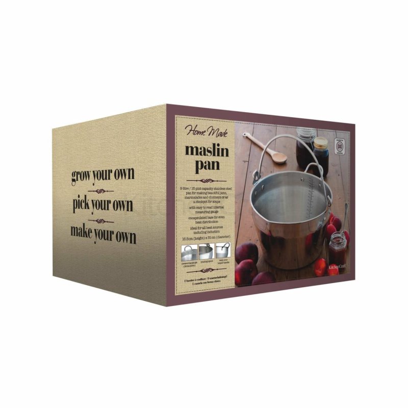 Home Made Stainless Steel 9 Litre Maslin Pan With Handle | Holbury ...