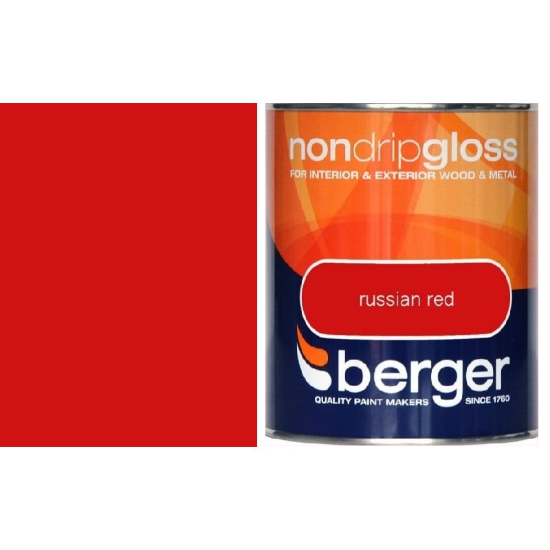 Berger 750Ml Non-Drip Gloss Russian Red | Holbury Hardware Stores