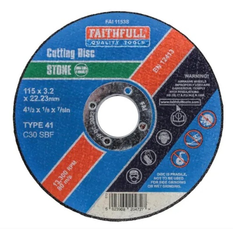 115X3.2X22 Stone Cut Off Wheel | Holbury Hardware Stores