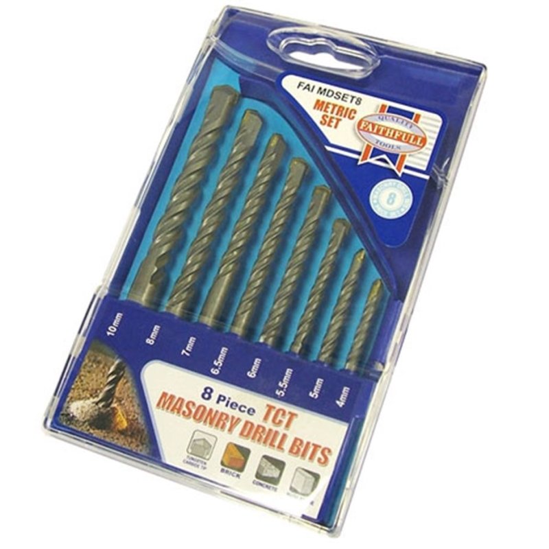 Faithful Masonry Bit Set 8 Piece | Holbury Hardware Stores