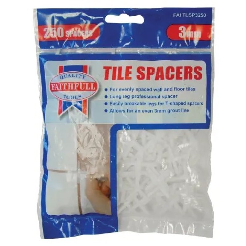 Tile Spacer Long Leg 3mm (Bag 250) | Holbury Hardware Stores