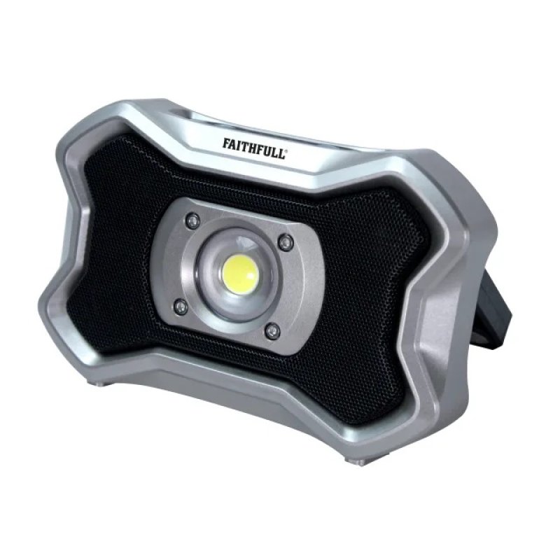 20W Rechargeable Worklight With Speaker Faithfull | Holbury Hardware Stores