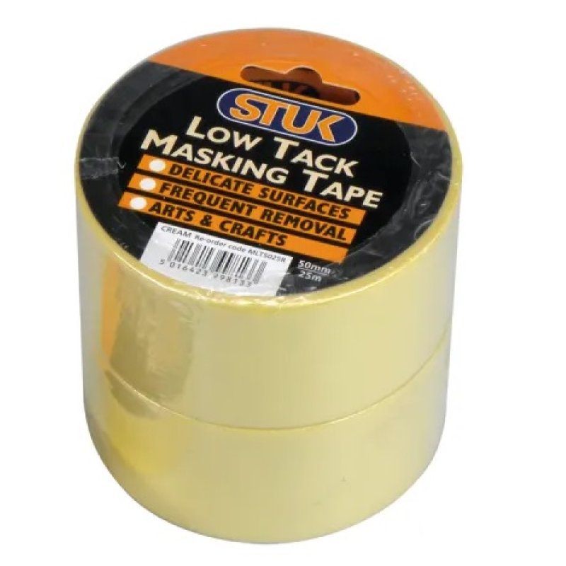 Low Tack Masking Tape Cream 25mm x 25m | Holbury Hardware Stores