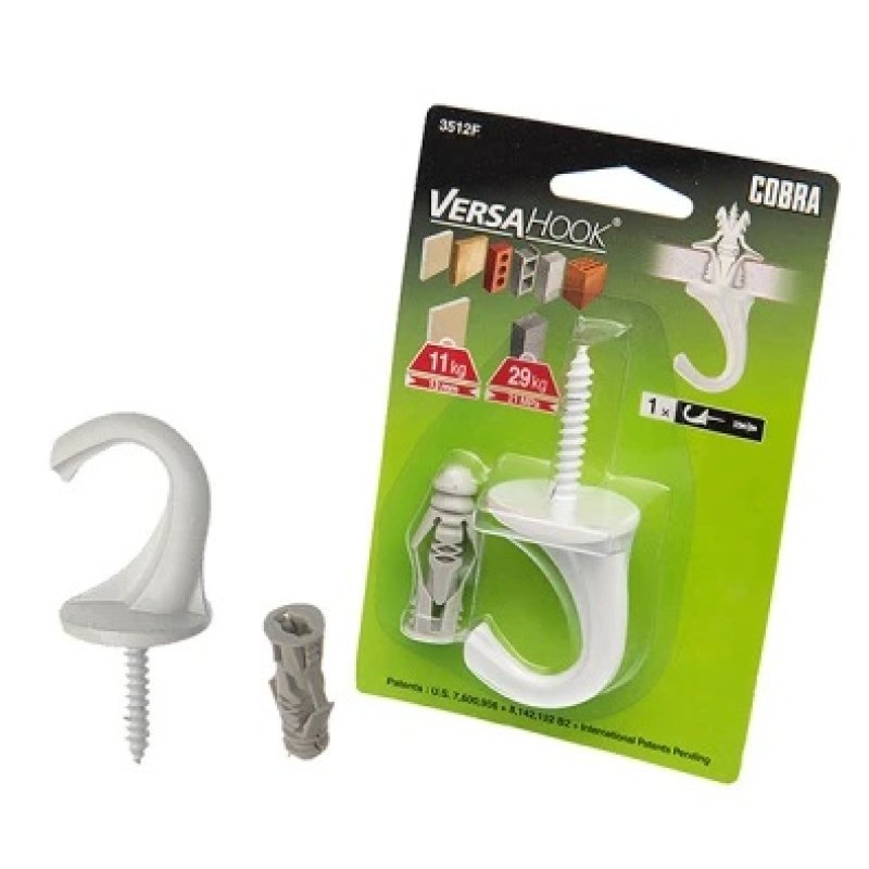 Versahook Multi Material Hook White | Holbury Hardware Stores