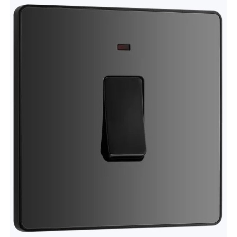 Black Chrome 20 Amp Double Pole Switch | Holbury Hardware Stores