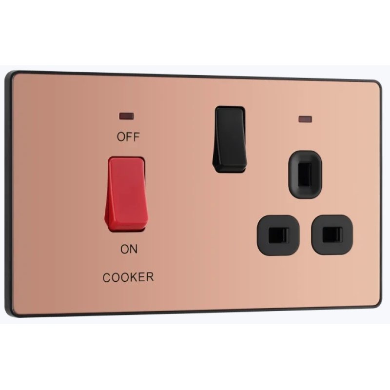 Polished Copper Cooker Socket | Holbury Hardware Stores