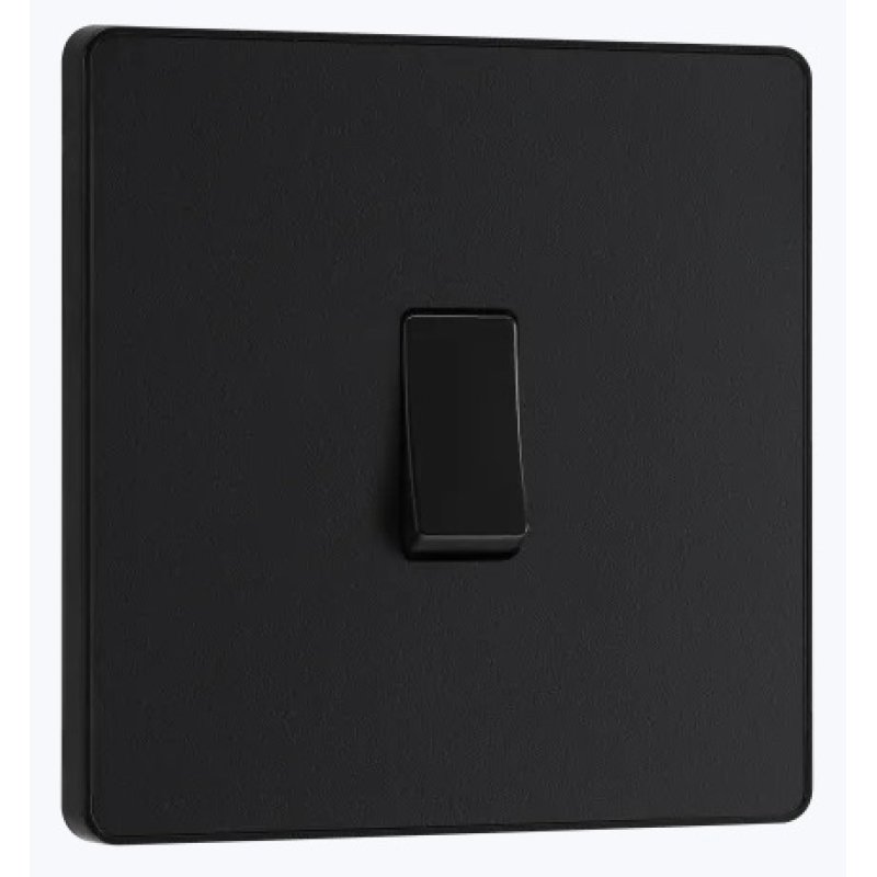 Matt Black 1 Gang Intermediate Switch | Holbury Hardware Stores