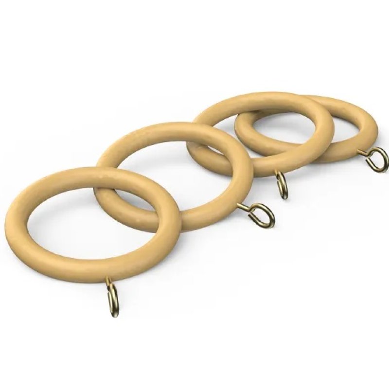 Wooden Pole Rings 28mm Natural | Holbury Hardware Stores