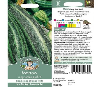 Marrow Seeds - Long Green Bush 2 | Holbury Hardware Stores